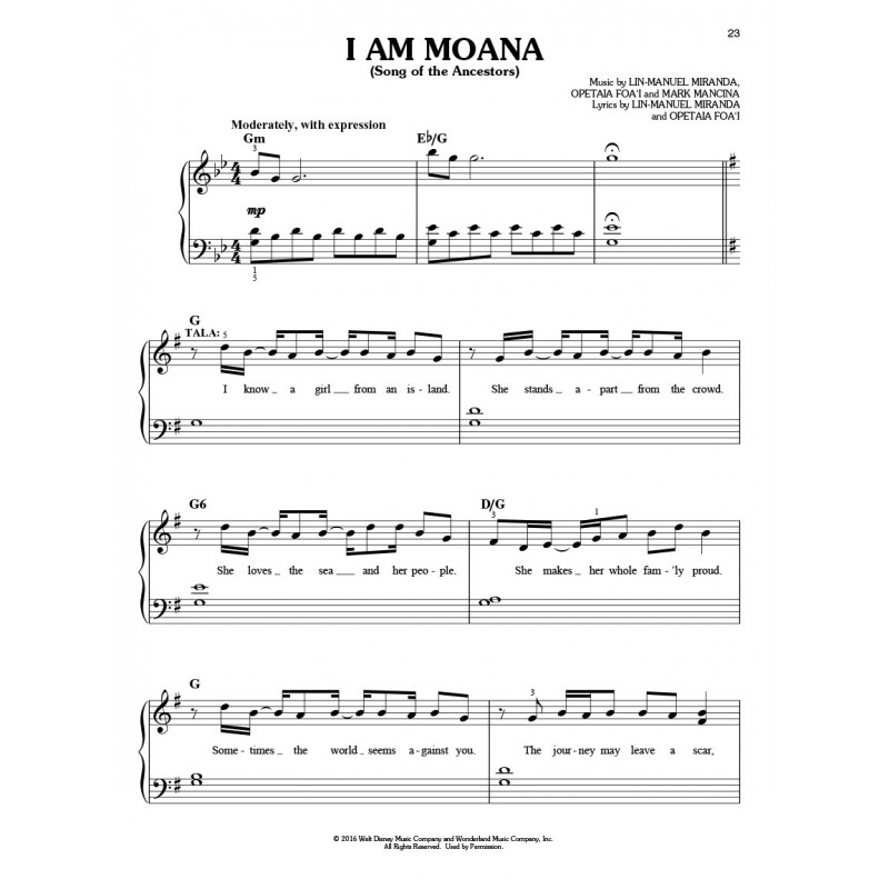 Moana (Easy Piano)